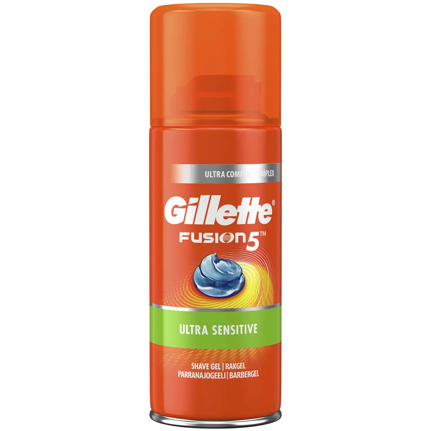 GILLETTE pre-shave fusion 5 sensitive skin shave gel w/ almond oil 75ml