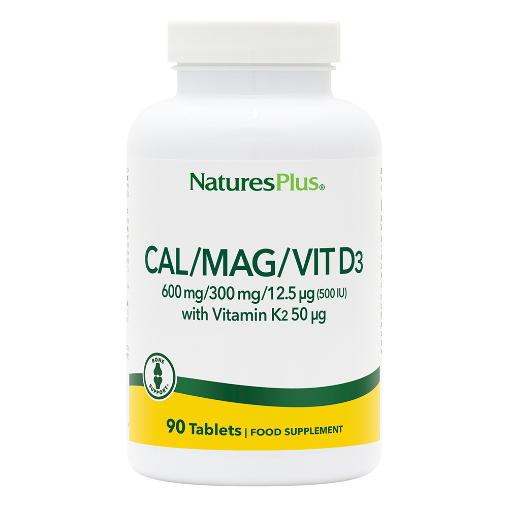 Natures Plus CAL/MAG WITH D3/K2 TAB – Bone Health and Immune Support ...