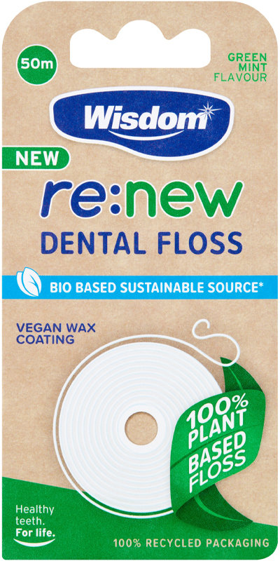 WISDOM interdental products re:new dental floss 50m