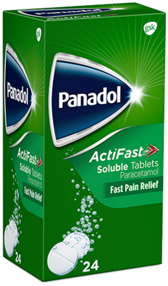 PANADOL ACTIFAST soluble tablets 500mg 24
