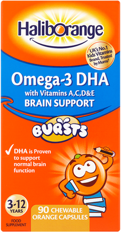 HALIBORANGE chewable capsules omega 3 orange 90
