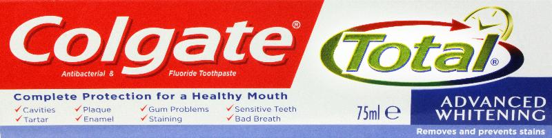 COLGATE toothpaste total whitening 75ml