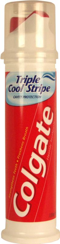 COLGATE toothpaste triple cool stripe gel pump 100ml