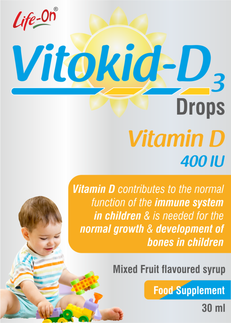 LIFE ON oral drops vitokid vitamin D3 400iu 30ml