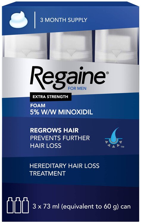 REGAINE Topical Scalp Foam 5% Extra Strength for Men | Pearl Chemist Group