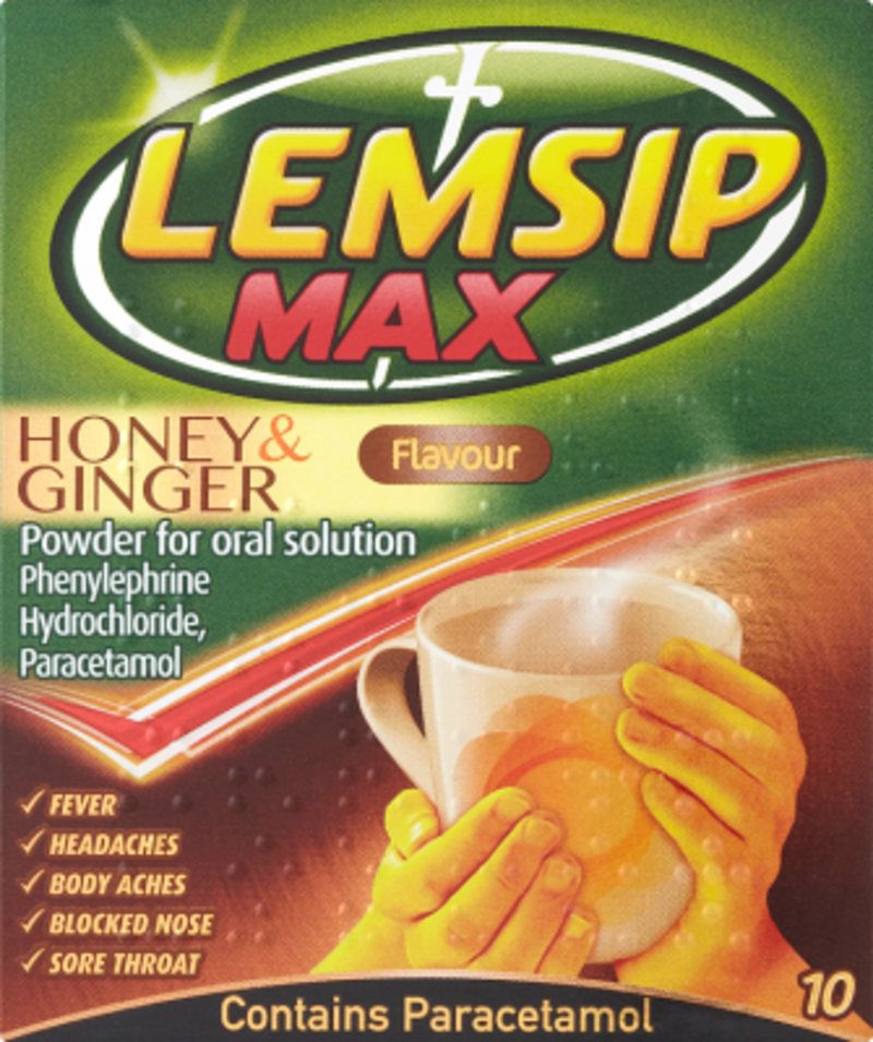 LEMSIP MAX Honey & Ginger Powder Sachets – Fast Flu Relief